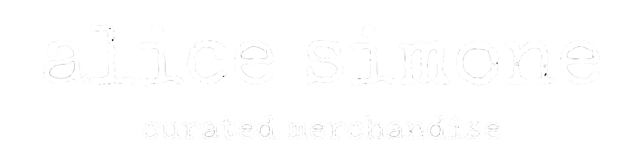alice simone . curated merchandise logo